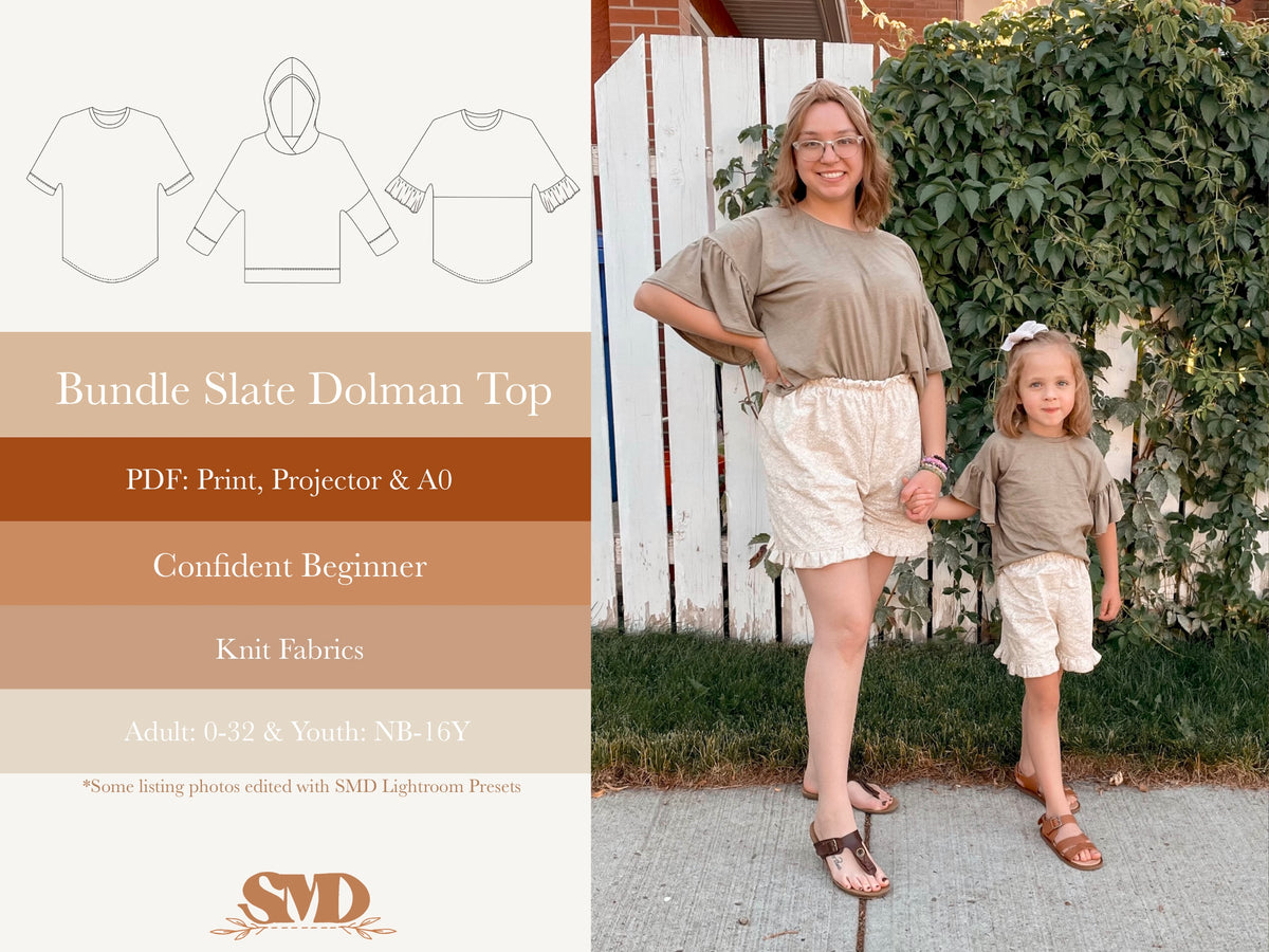 Bundle Slate Dolman Top Digital Sewing Pattern Adult and Youth ...