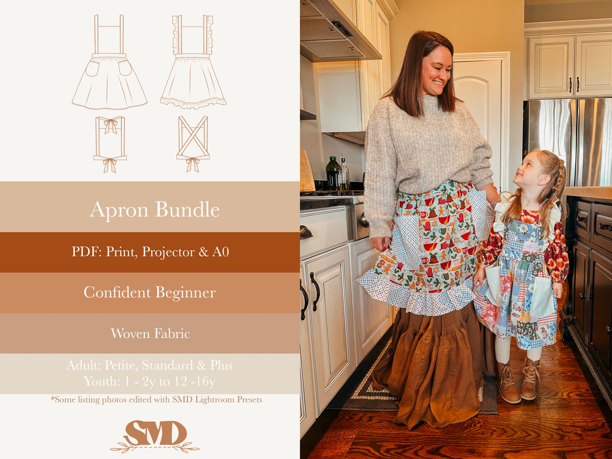 Bundle Apron Digital Sewing Pattern – Samantha Marie Design