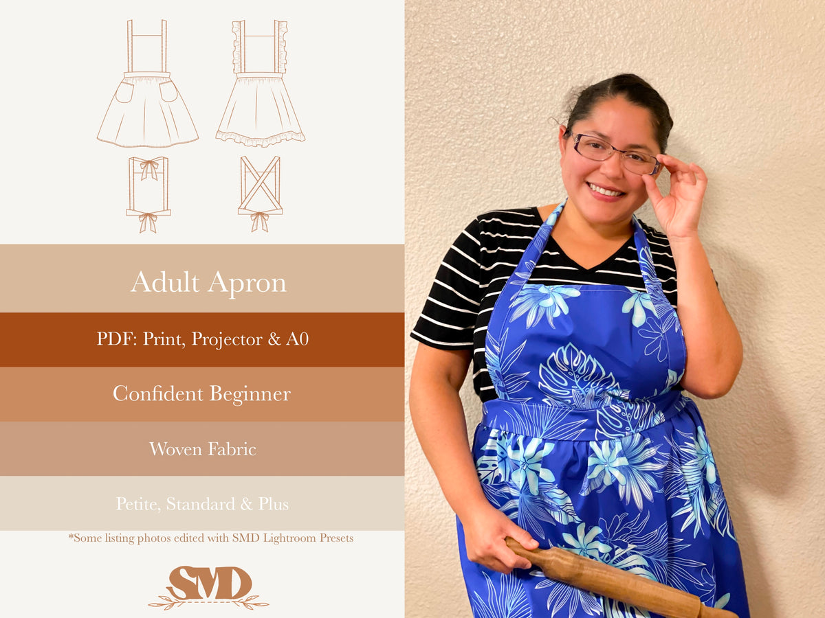 Adult Apron Digital Sewing Pattern Sizes 0-32 – Samantha Marie Design