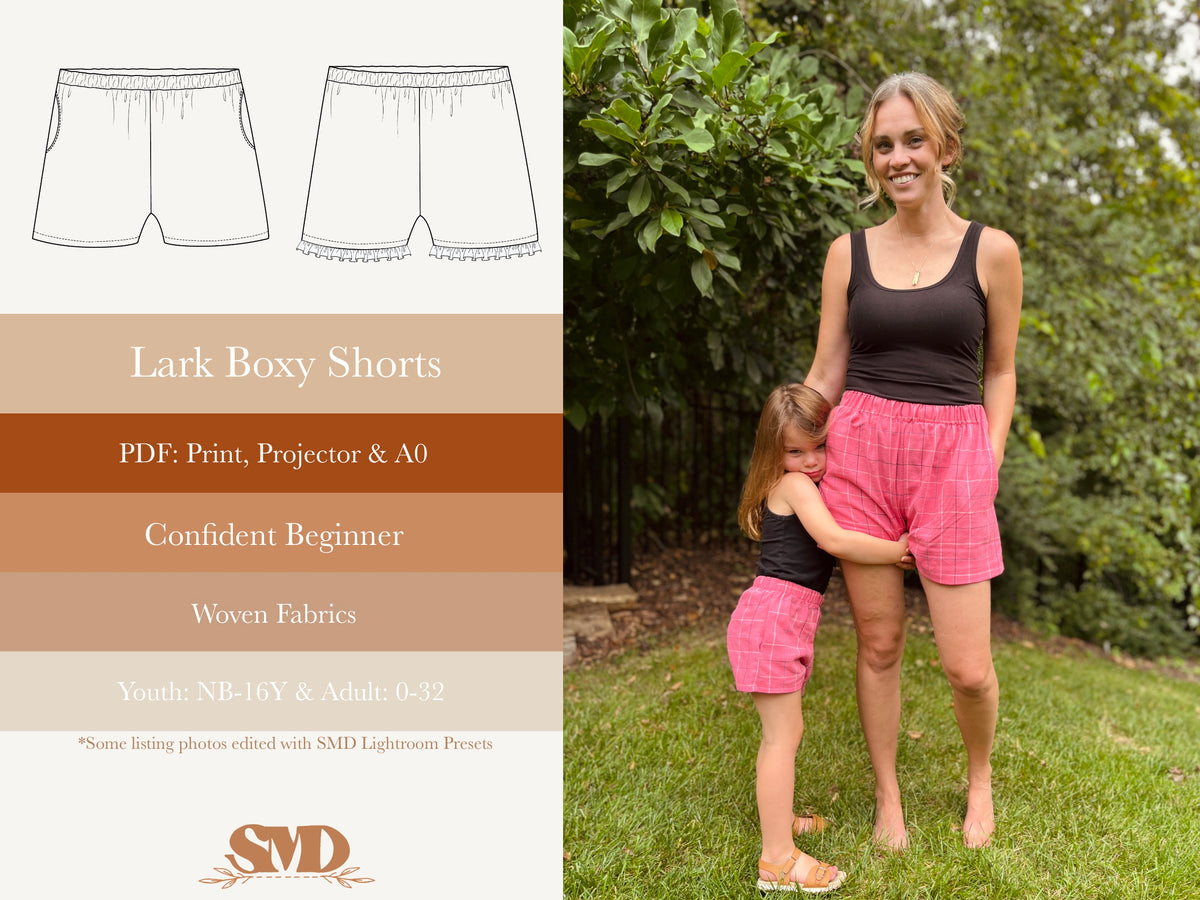 Bundle Lark Boxy Shorts Digital Sewing Pattern – Samantha Marie Design