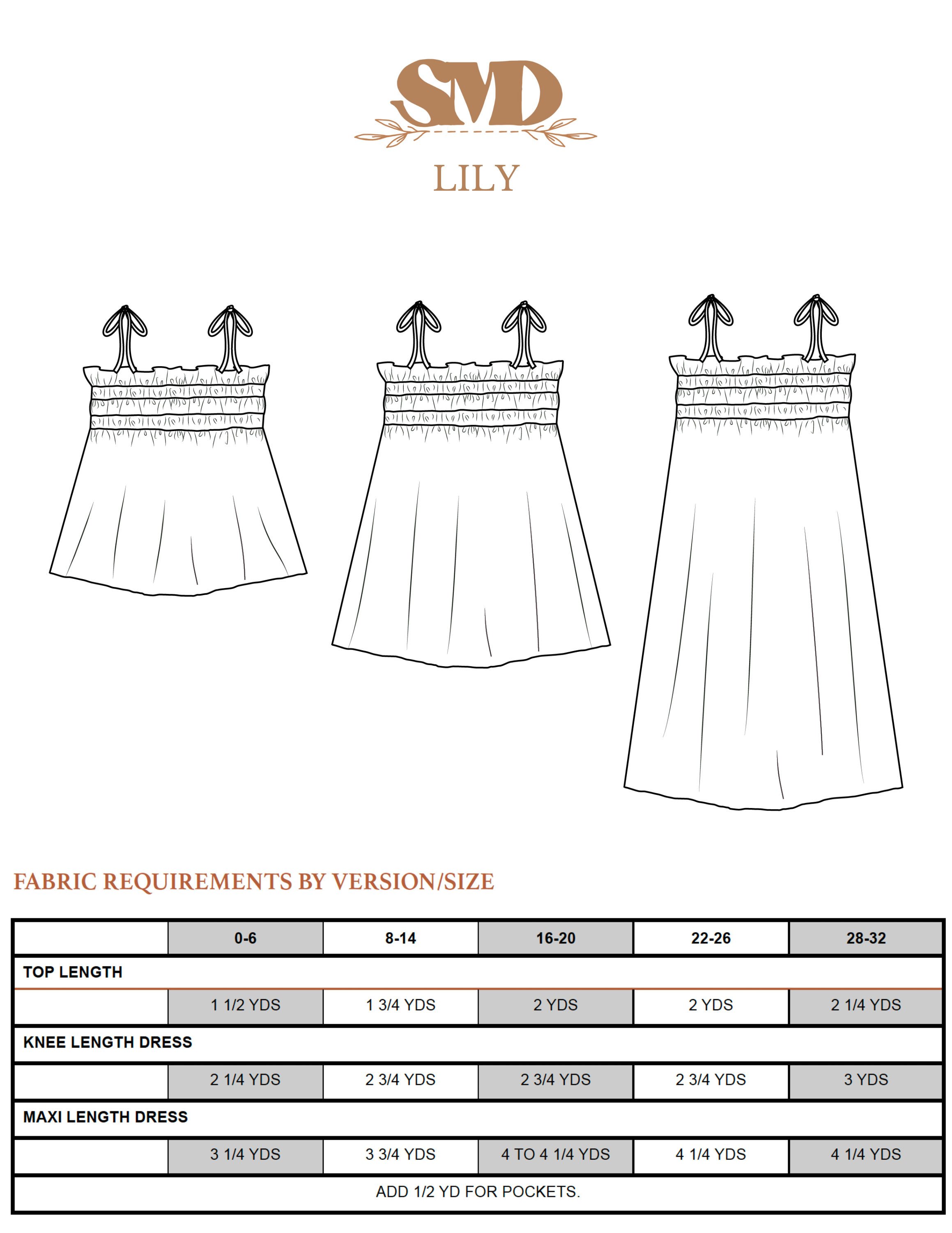 Bundle Lily Top and Dress Digital Sewing Pattern – Samantha Marie Design