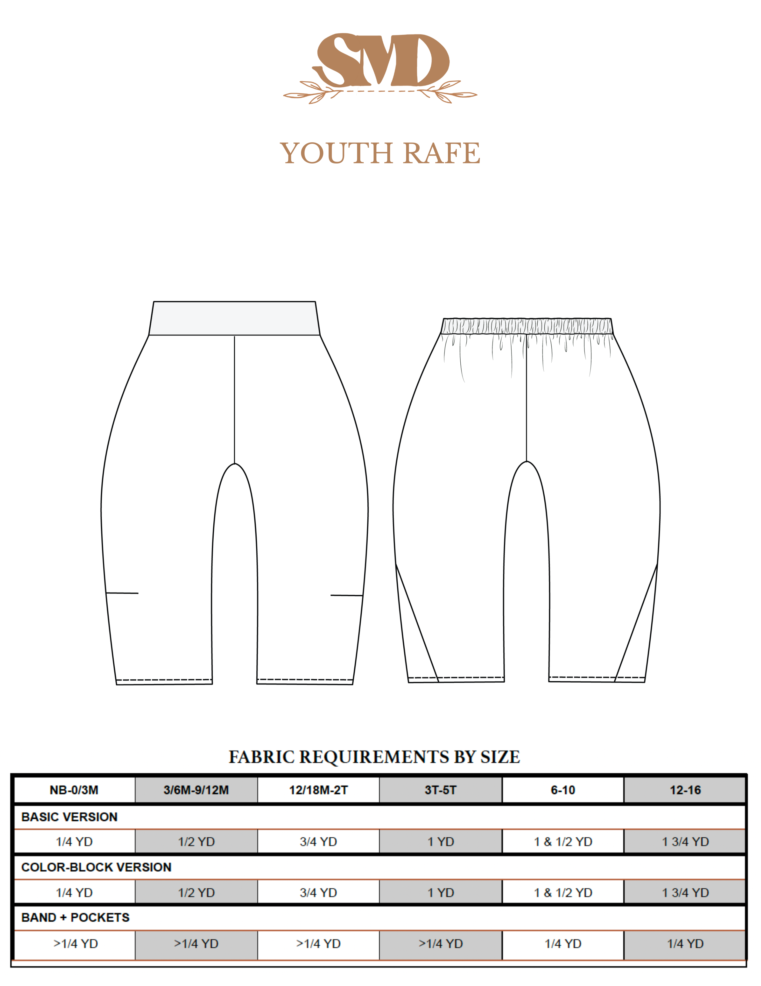 Youth Rafe Barrel Pants Digital Sewing Pattern Sizes NB-16Y – Samantha ...