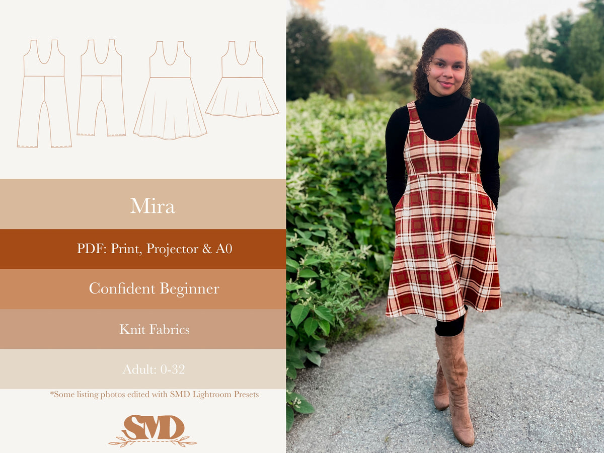 Adult Mira Pinafore and Jumpsuit Digital Sewing Pattern Sizes 0-32 ...