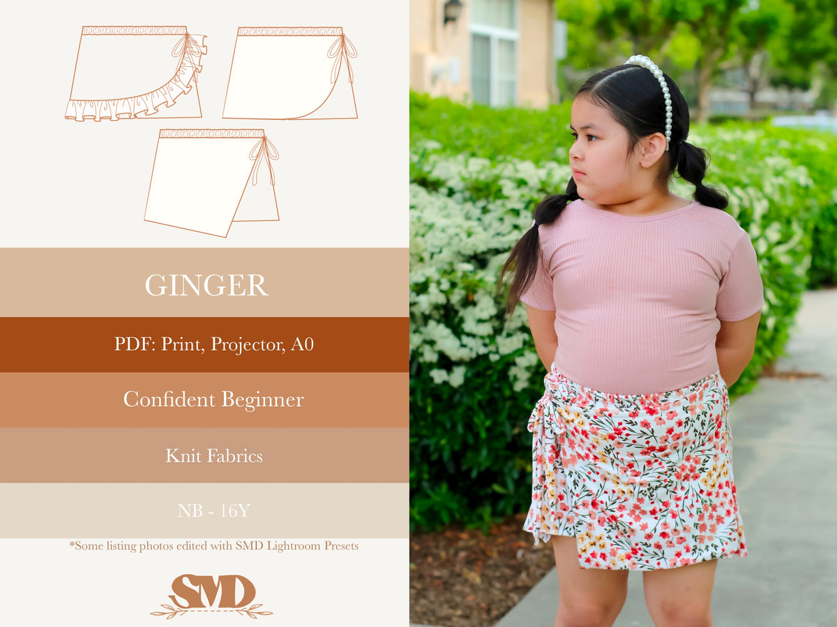 Youth Ginger Skort Digital Sewing Pattern Sizes NB-16Y – Samantha Marie ...