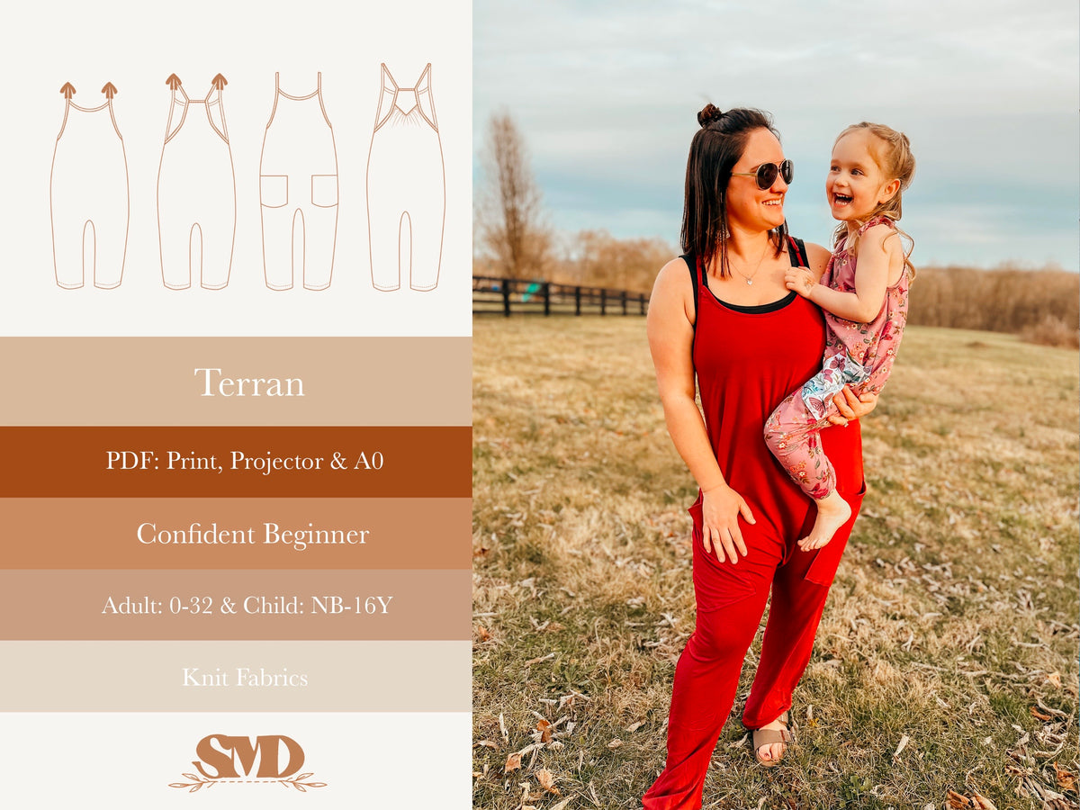 Bundle Terran Jumpsuit Digital Sewing Pattern – Samantha Marie Design