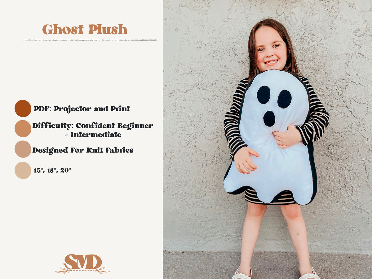 Ghost Plush FREE Digital Sewing Pattern – Samantha Marie Design