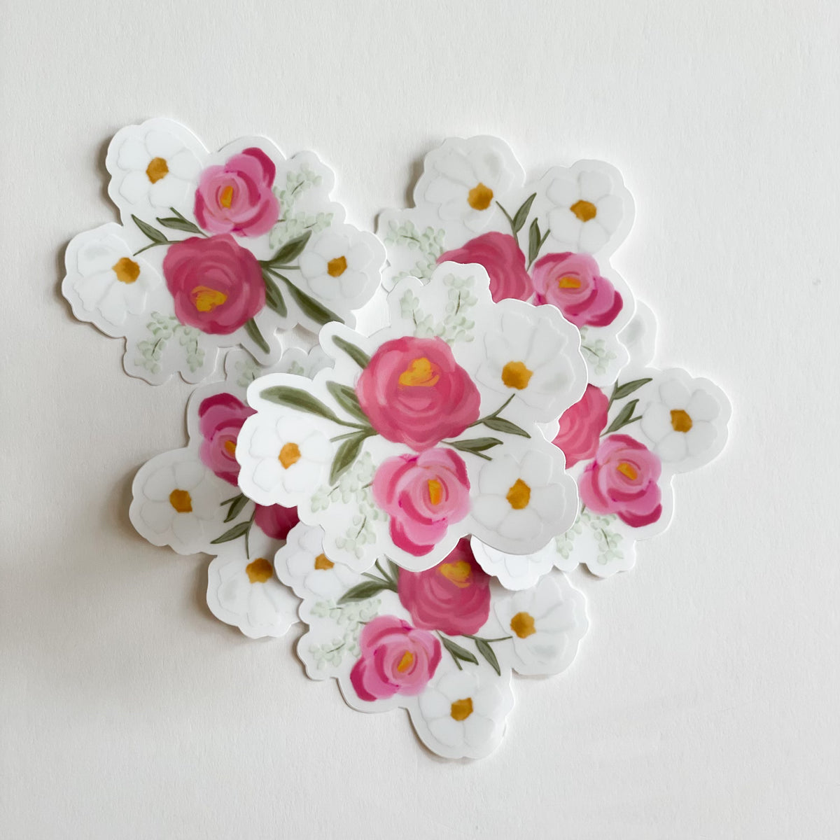 Pink Roses Vinyl Sticker – Samantha Marie Design