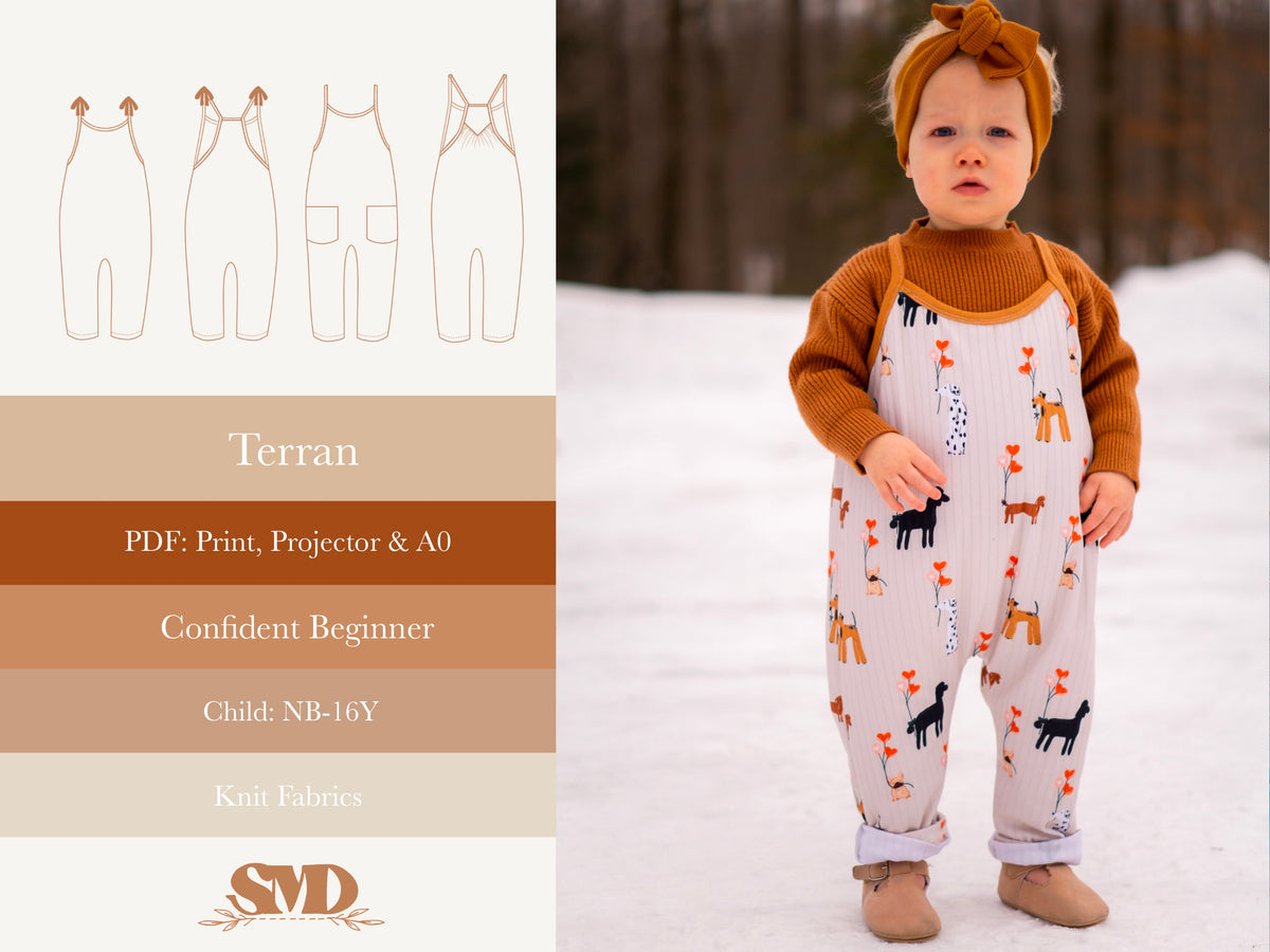 Youth Terran Jumpsuit Digital Sewing Pattern Sizes NB-16Y – Samantha Marie Design