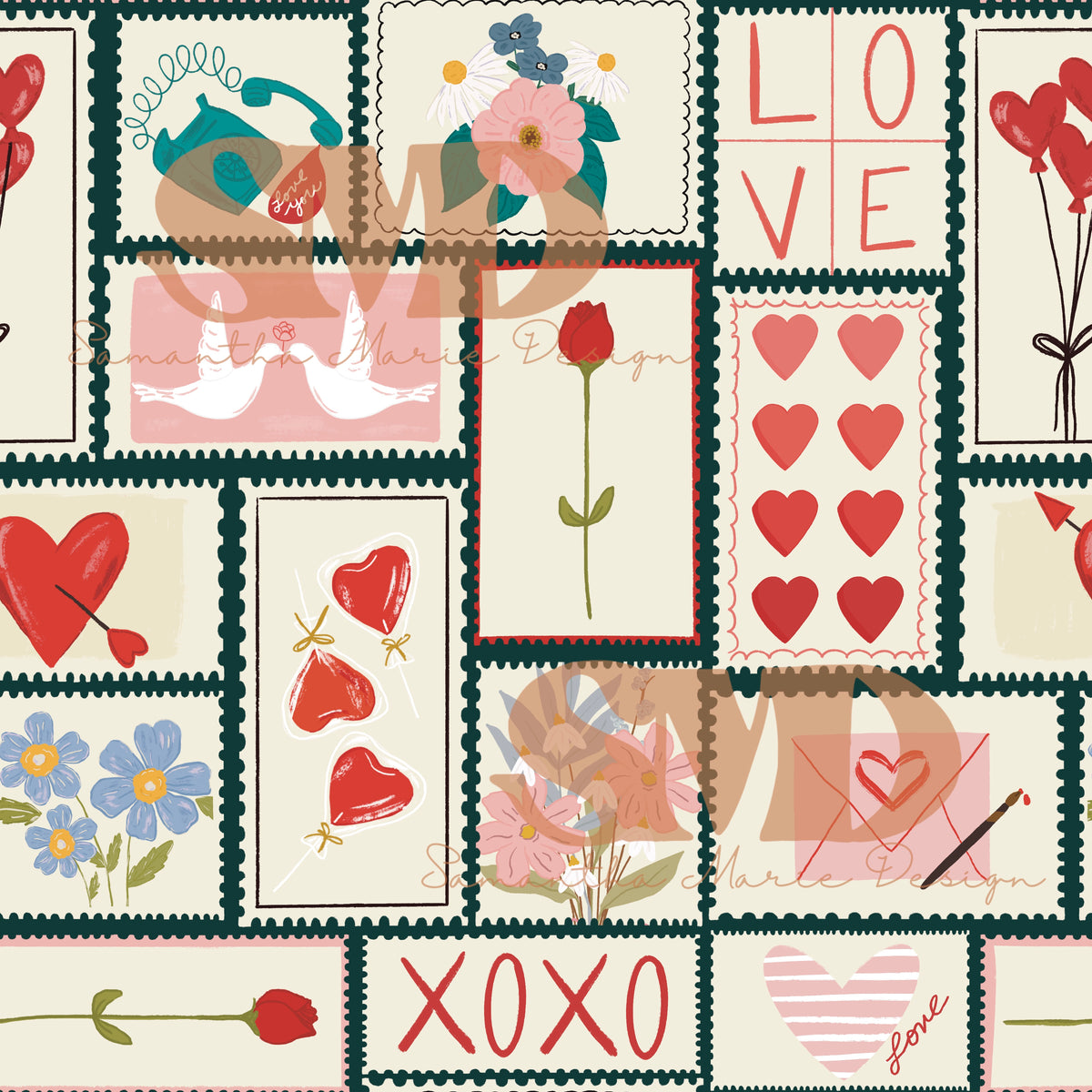 Valentines Day Collection Free File - Hand Illustrated Seamless Patter ...