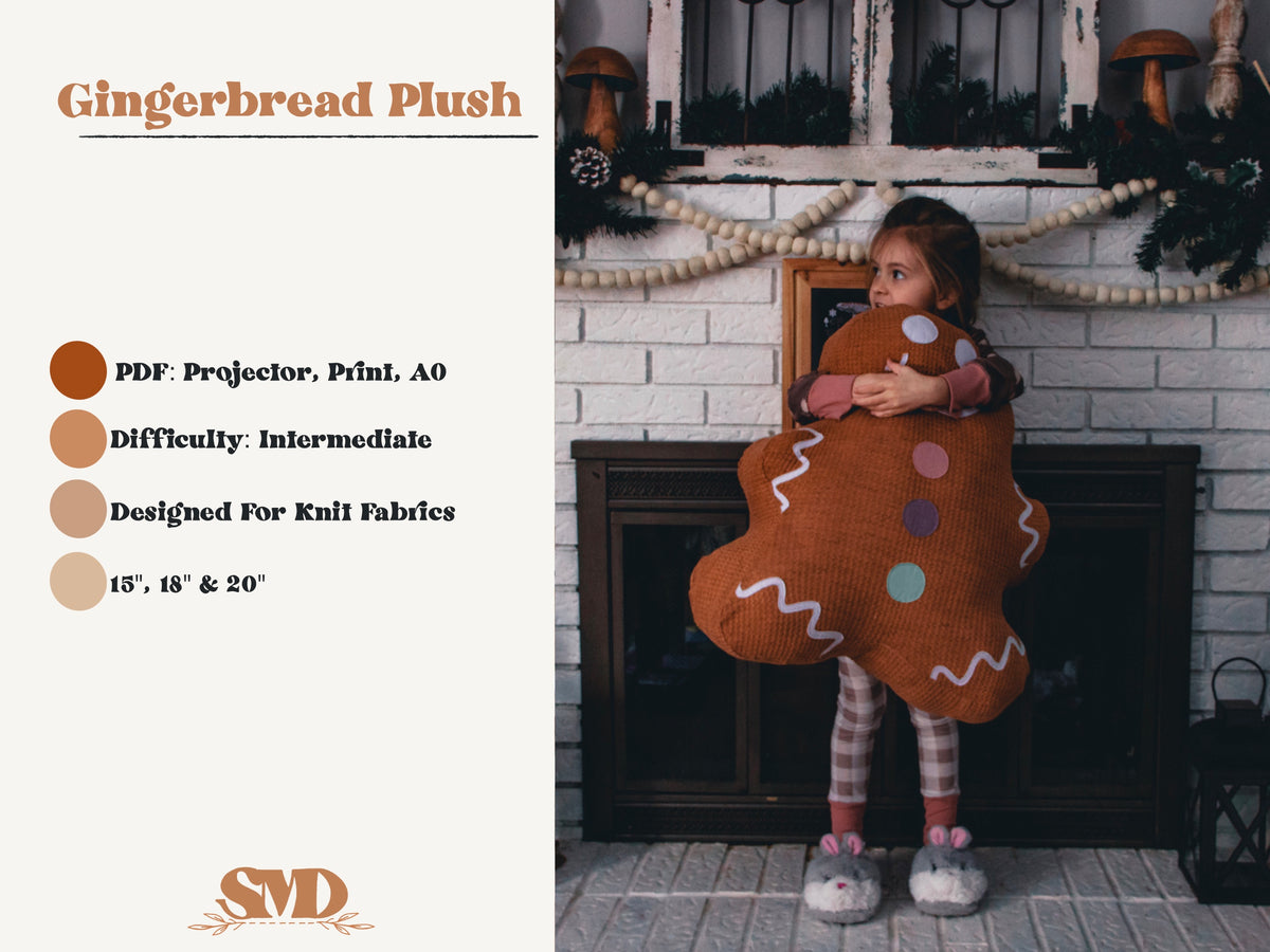 Gingerbread Plush FREE Digital Sewing Pattern – Samantha Marie Design